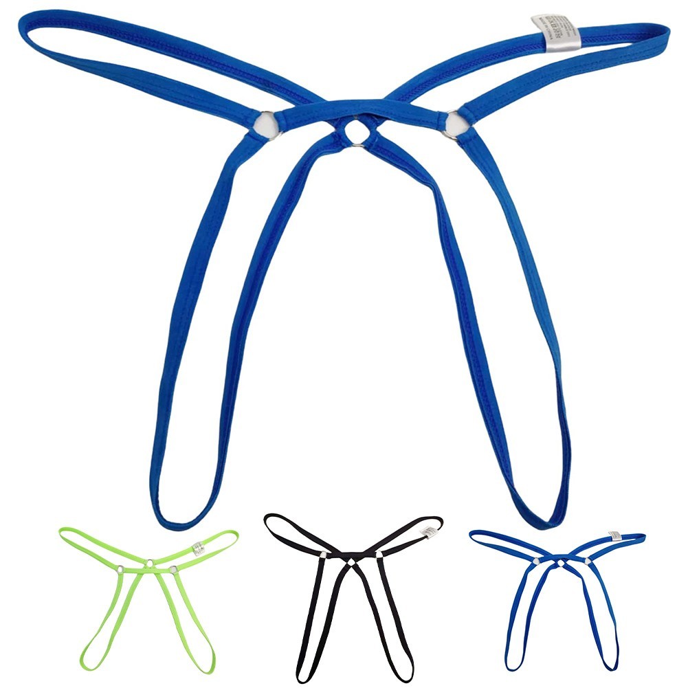 【ANGY】 Mens Thong Underwear Breathable Sexy Low Waist Hollow Thin Strap ...