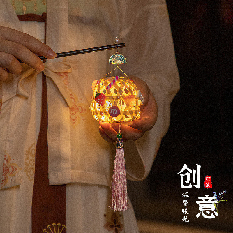 Mid-Autumn Mini Bamboo Lanterns Ancient Style Diy Handheld Lanterns ...