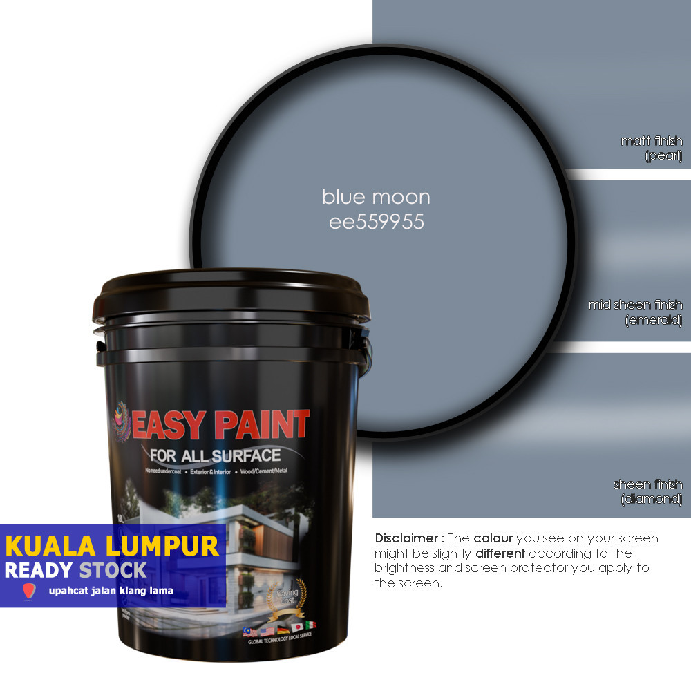1 Liter and 5 Liter - BLUE MOON EE559955, Easy Paint All Surface for ...