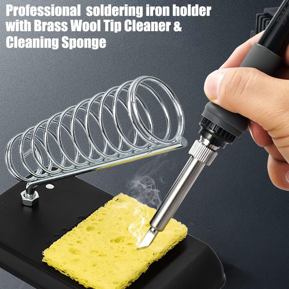 Durable Spring Soldering Iron Stand Holder with Sponges - Electric High ...