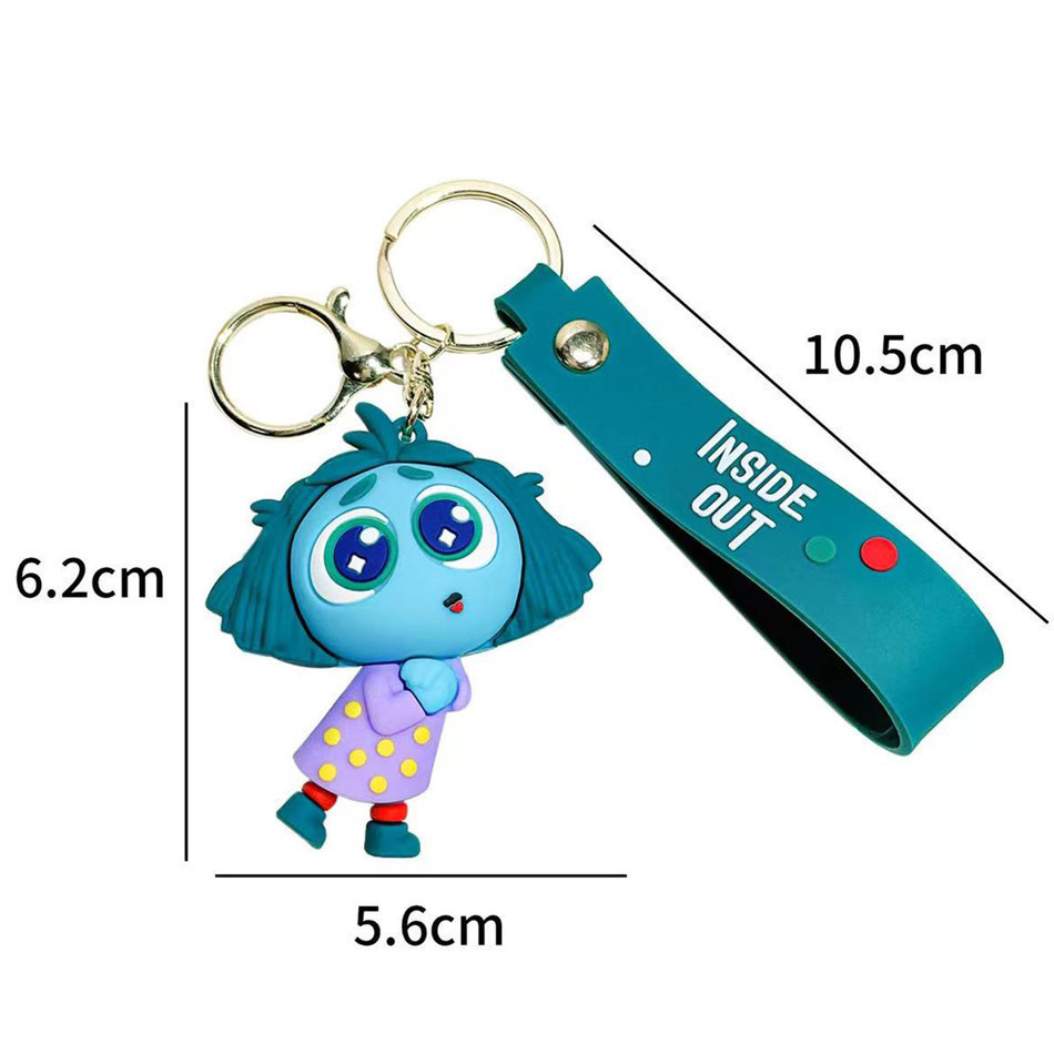 Anime Inside Out 2 Figure Keychain Joy Anger Sadness Disgust Fear ...