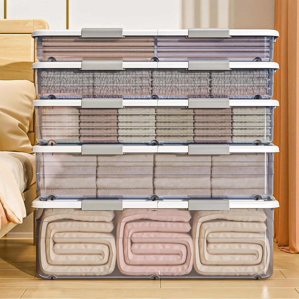 Ready Stock 】 Bed Bottom Storage Box With Wheels Household Large Sofa ...