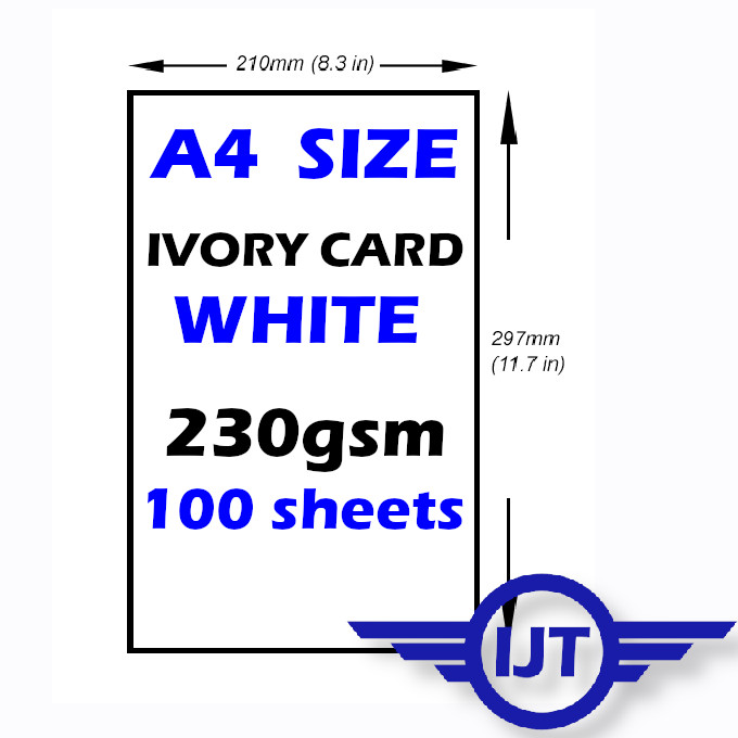 A4 Size IVORY CARD 230gsm 230g 230grams MATTE Hard, Name Card, Kad ...