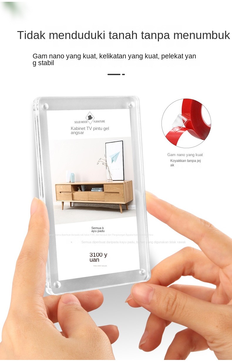 Acrylic Supermarket Price Tag Strong Magnetic Table Card Bathroom ...