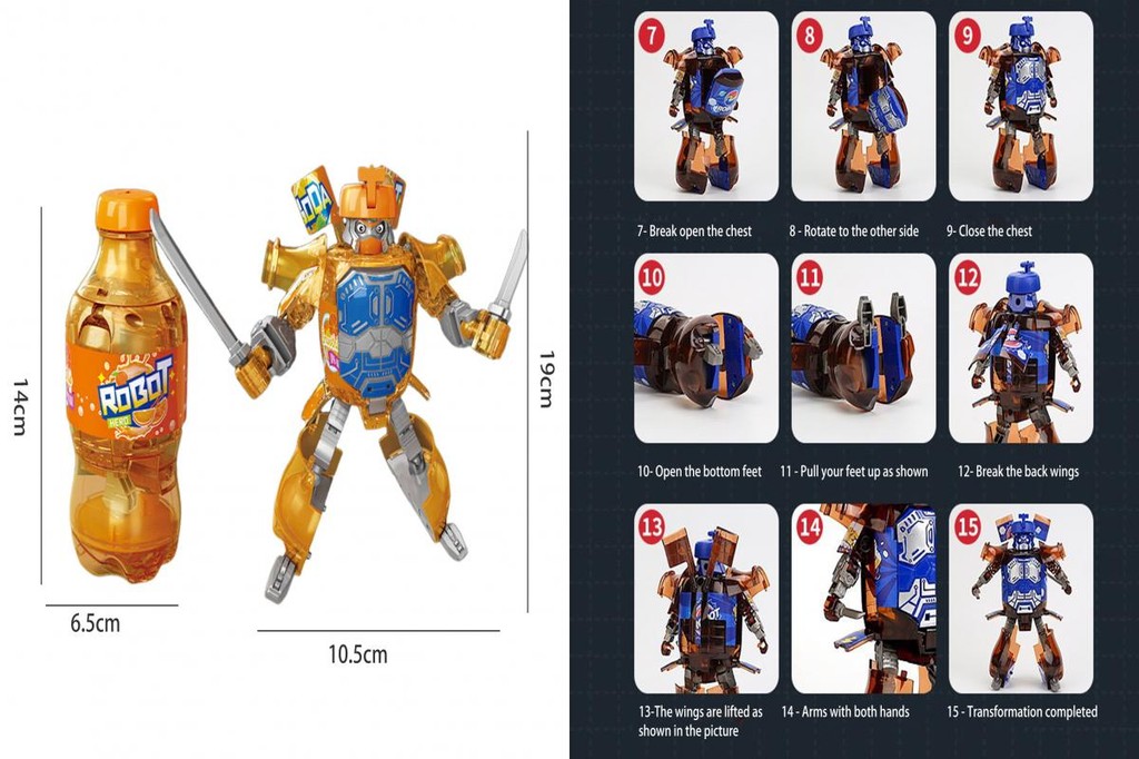 Transformer Robot Model Soda Bottle Robot Toy Transforming Robot Toy ...