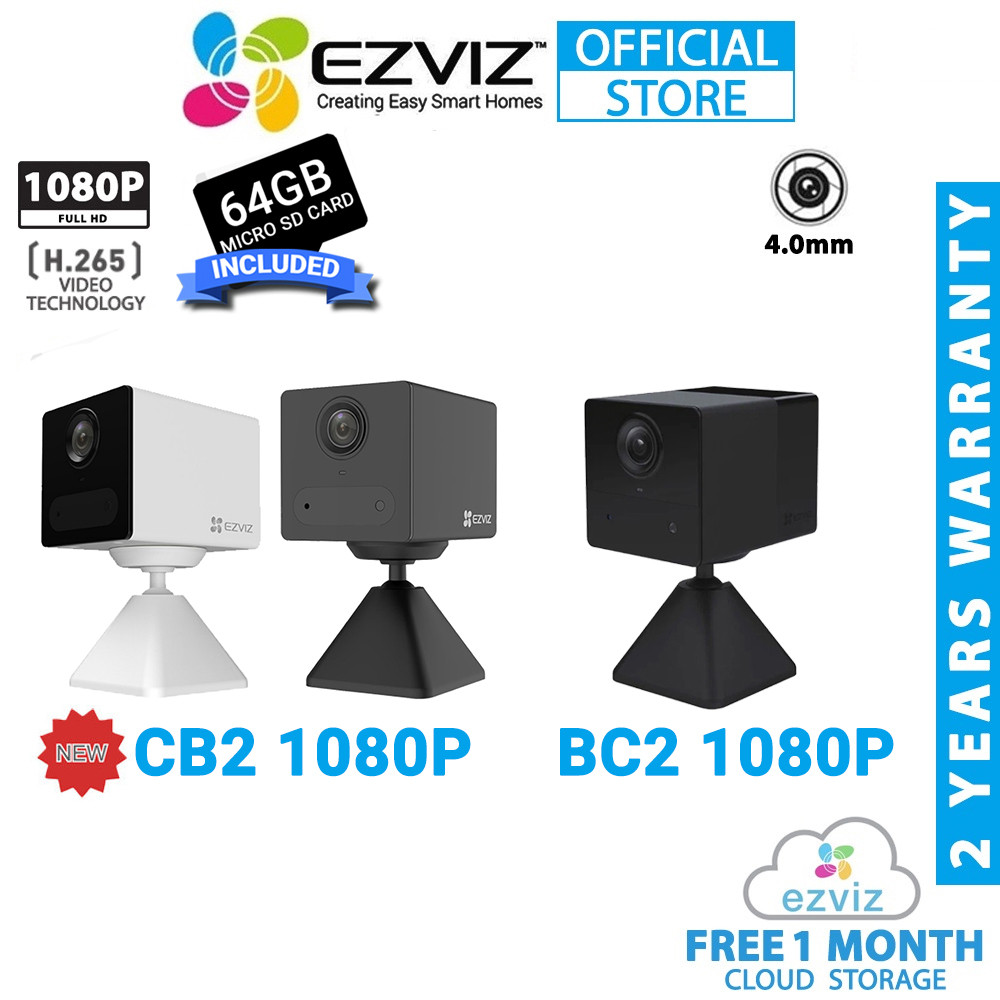 Ezviz BC2 CB2 1080P 2MP Indoor Wi-Fi Smart Home Battery Wireless CCTV ...