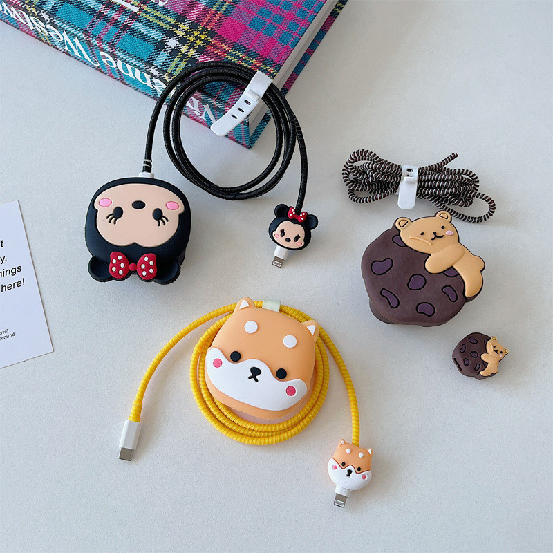 For IPhone / IPad 18W/20W 4 in 1 Set Cable Protector Cord Accessories ...