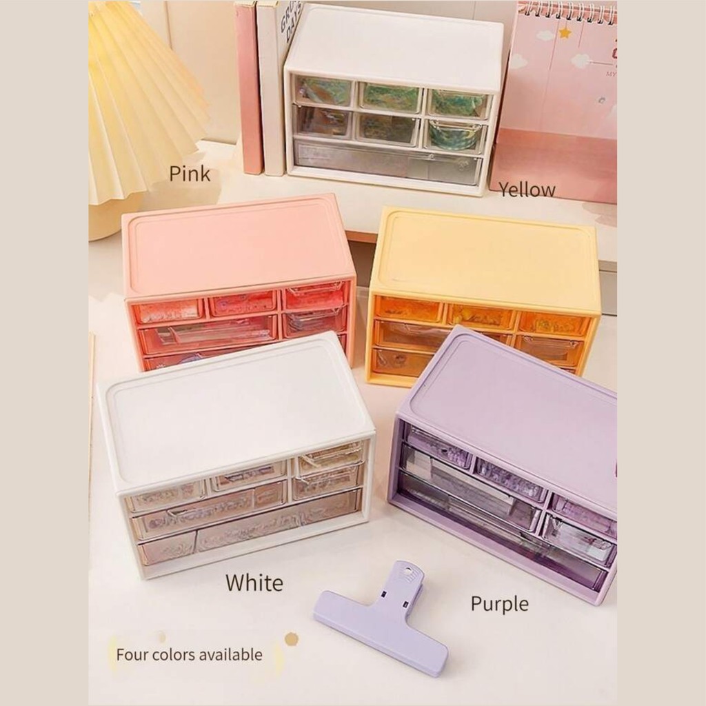 BH Storage Box With Stickers Desk Jewelry Cabinet Female Desk Storage ...