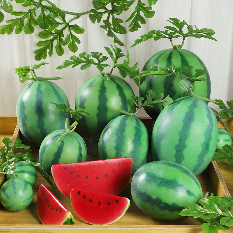 [Mr. Art] Simulation Watermelon Fake Watermelon Fruit Toy Model Props ...