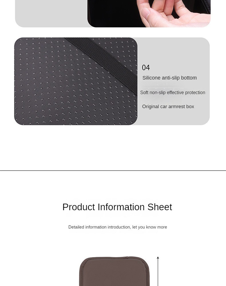 Toyota GR Sport Car Armrest Box Pad Leather Arm Rest Protection Cushion ...