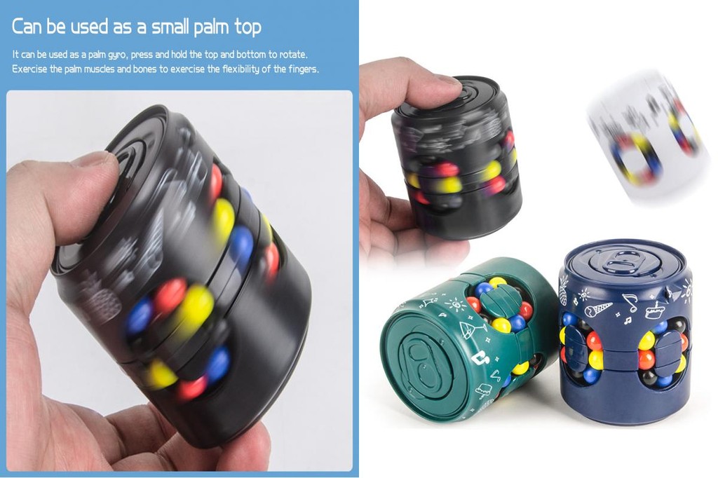 [TY] Bead Puzzle Toy Children Bean Toy Colorful Rotating Bean Fidget ...