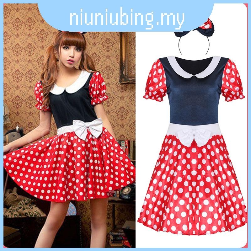 Minnie Mouse Costume Dresses for Women Disney Minerva Mouse Cosplay ...