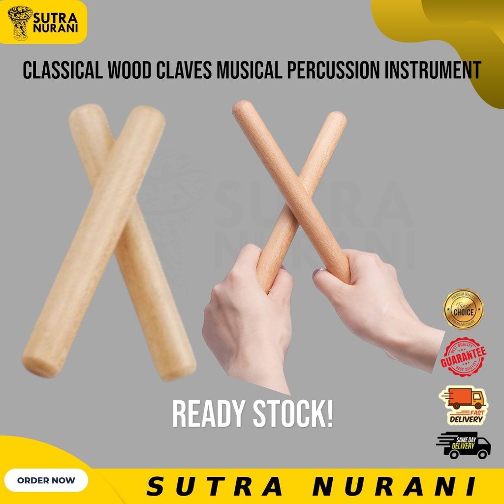 Classical Wood Claves – Alat Perkusi Kayu Tradisional | Shopee Malaysia