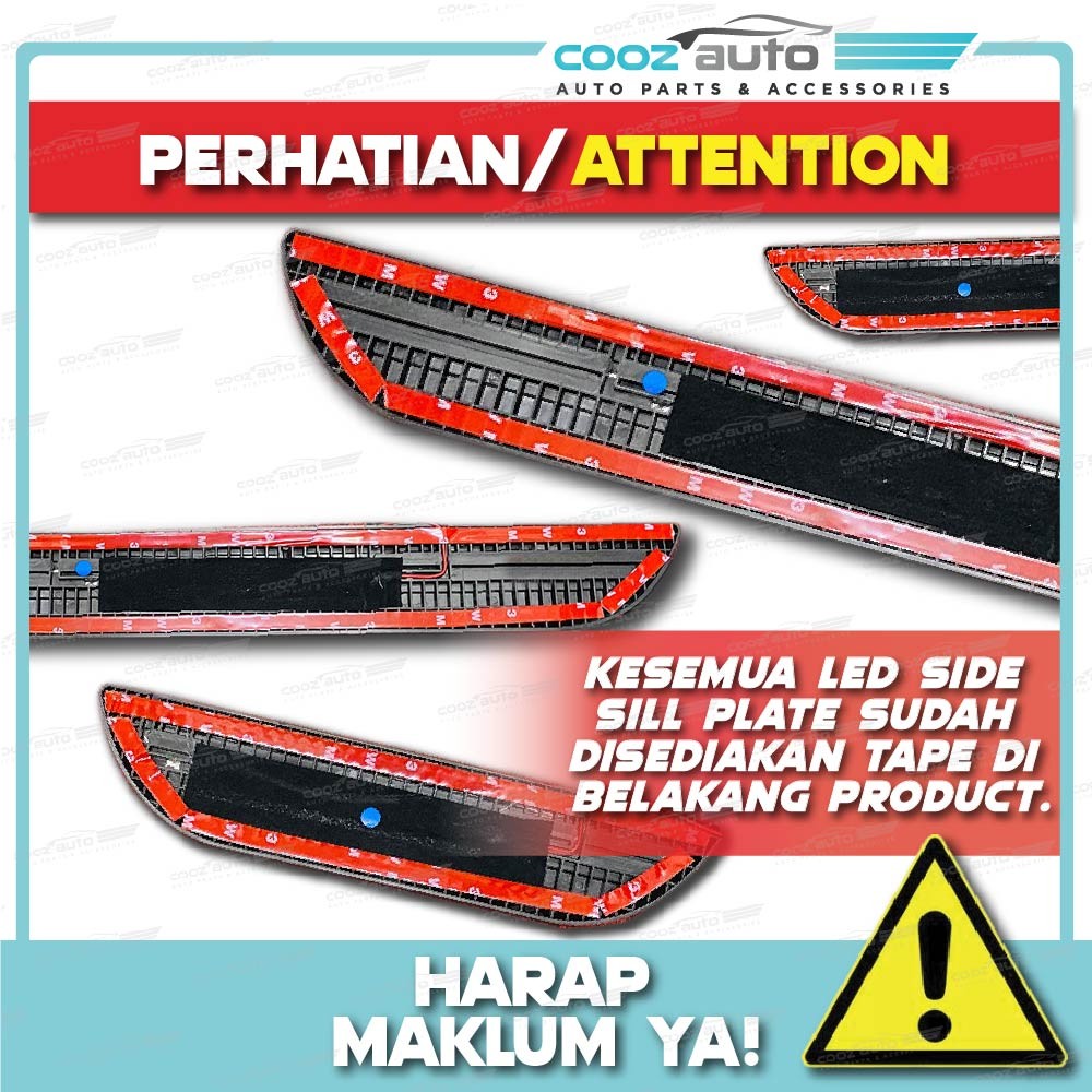 Nissan Navara NP300 2015 - 2020 LED Door Side Sill Step Plates Blue ...