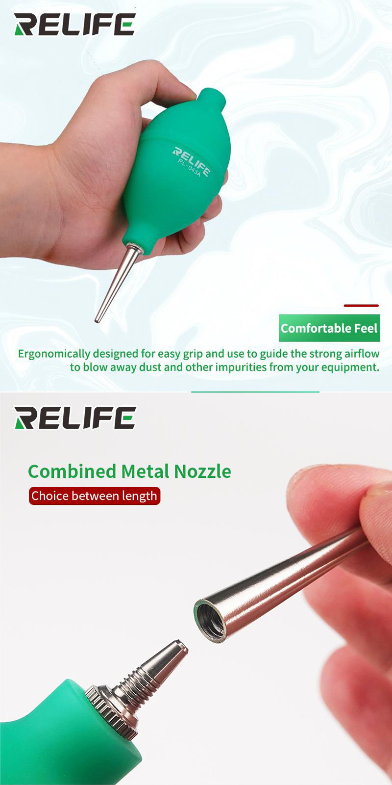 Relife RL-043A Phone Repair Dust Cleaner, Air Blower Ball, Dust ...