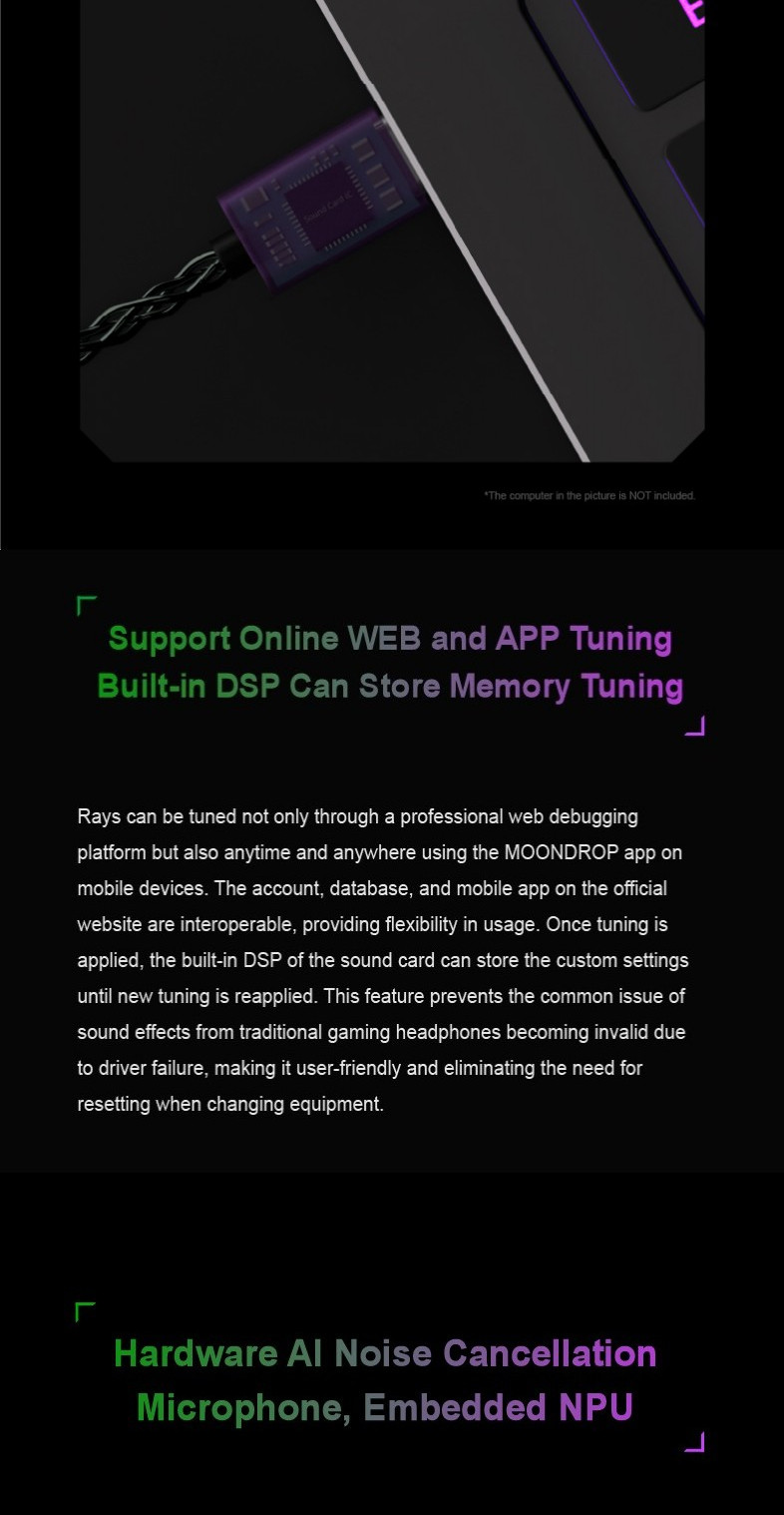 Moondrop RAYS, Gaming In-Ear Monitors: Dual Dynamic + Planar Drivers ...