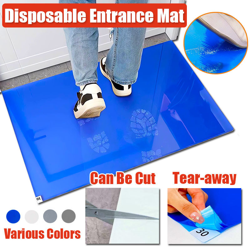 🔥Free shipping🔥Disposable Floor Mat Tear-off Sticky Mat Anti Slip Mat ...