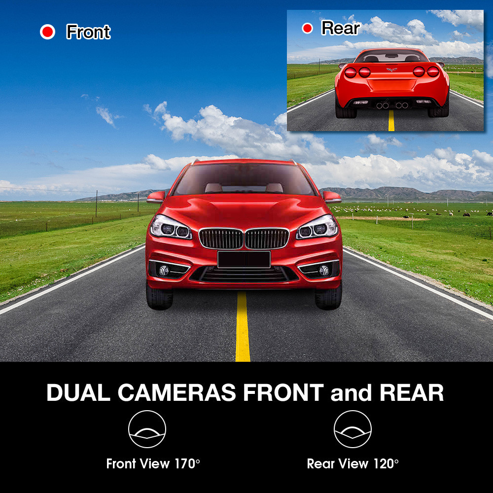 Camtec X20Max 4K Front 1080P Rear View Camera Dual Lens GPS WiFi Dash ...