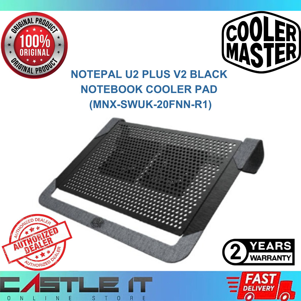 Cooler Master U2 PLUS V2 BLACK Notebook Laptop Cooling Cooler Pad MNX-SWUK-20FNN-R1 | Shopee ...
