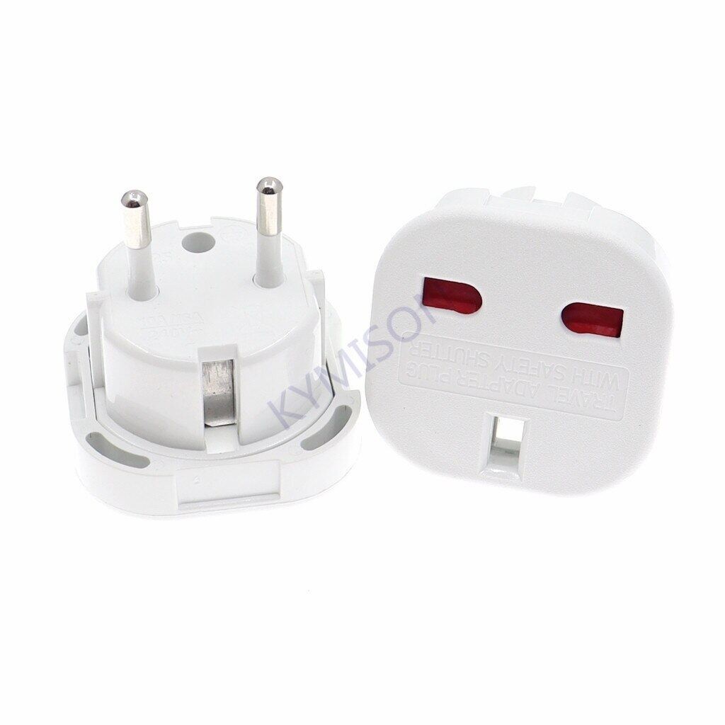 UK to EU Plug Converter 10A/16A 240V AC Power Adapter Charger Euro ...