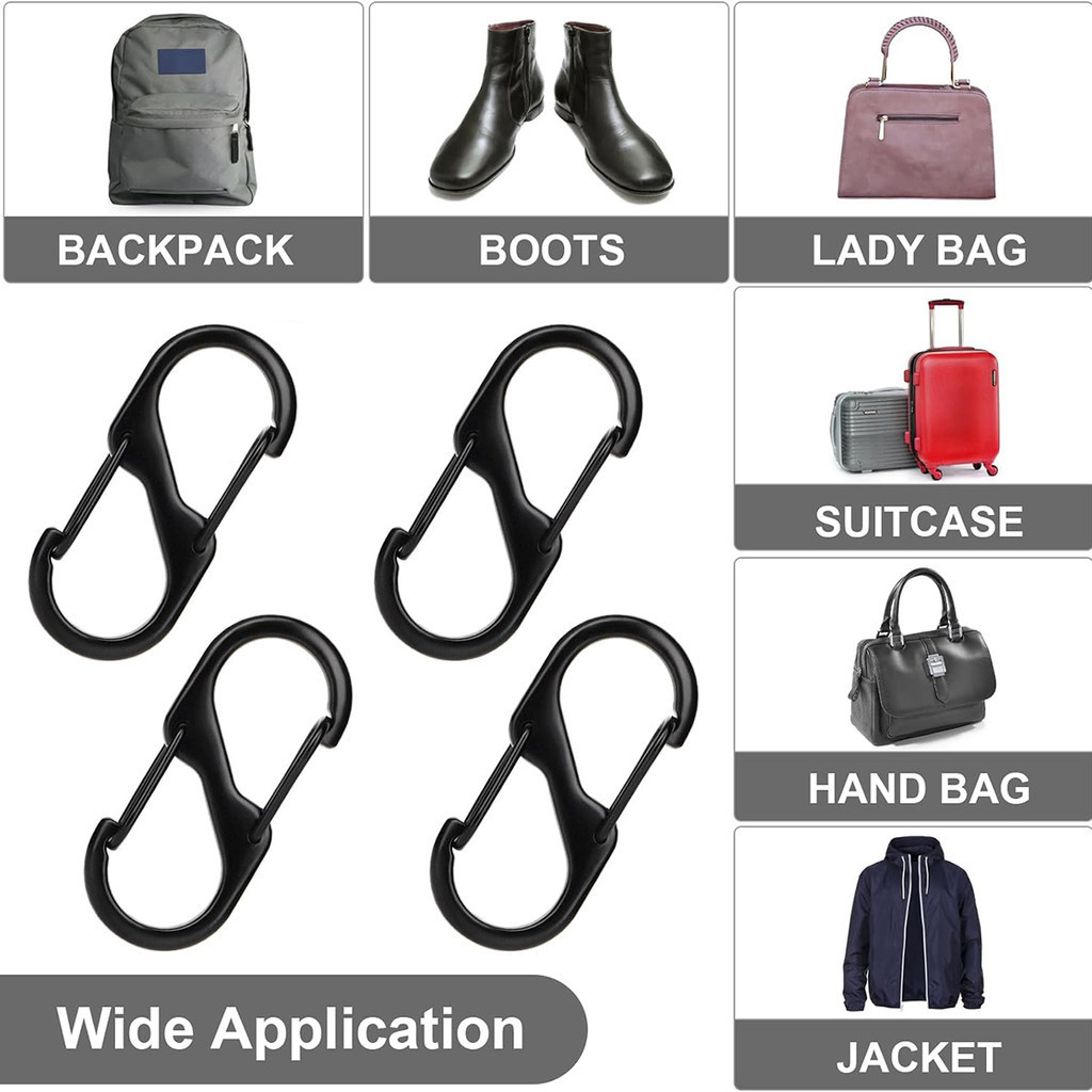 Zipper Clips Anti Theft Zipper Pull Locks Dual Spring S Carabiner ...