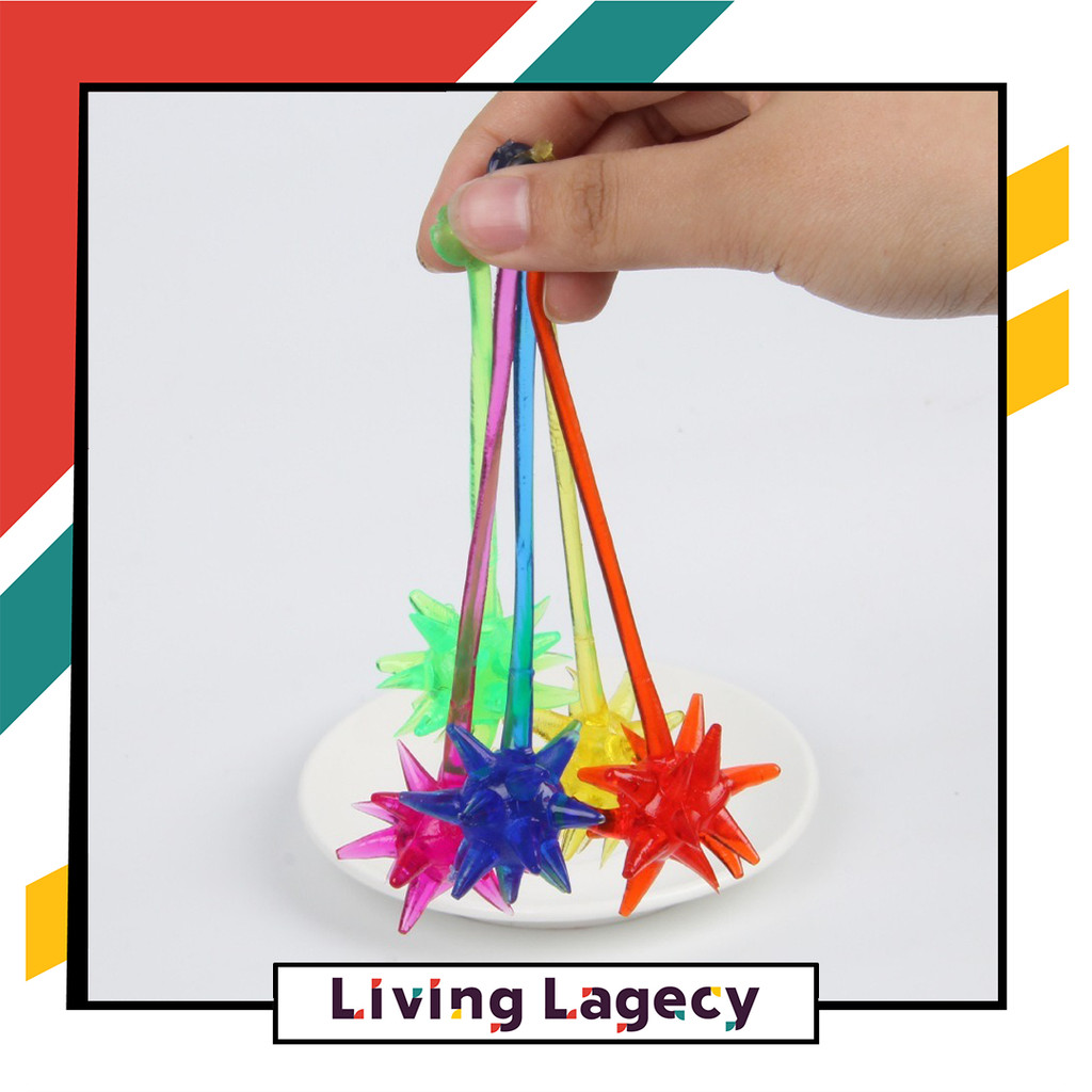 LIVING LAGECY Sticky Meteor Hammer Small Soft Rubber Flexible Fun Game ...