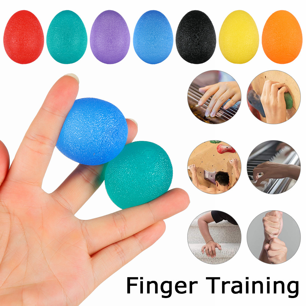 Egg Hand Grip Ball Exercise Therapy Ball Stroke Finger Strength Squeeze ...