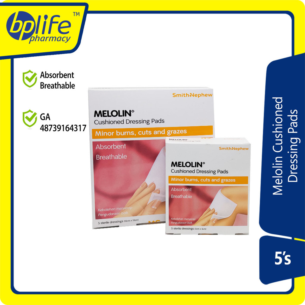 Melolin Cushioned Dressing Pads 5s ( 5cmx5cm /10cmx10cm) | Shopee Malaysia