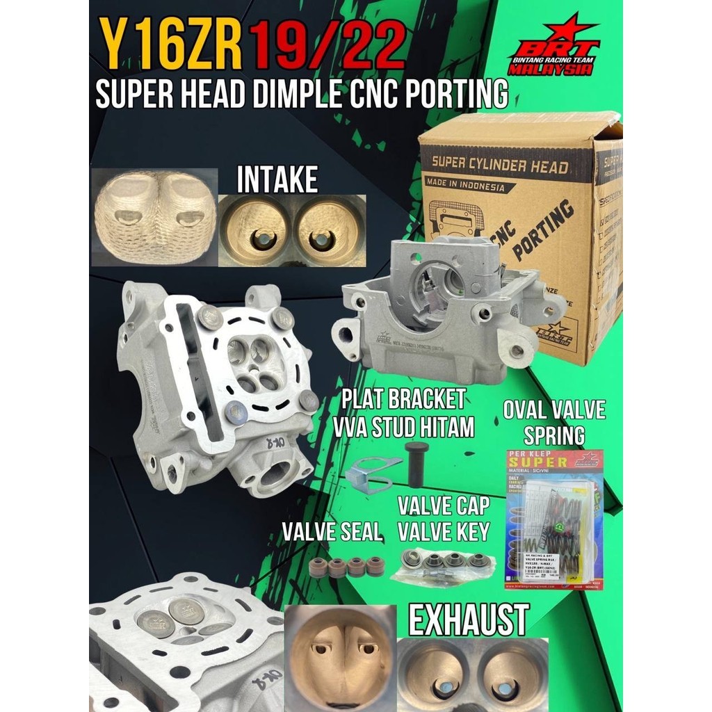 BRT CNC Porting Head Valve 19/22 Y16 / R15 V3 / MT15 / NVX 155 COPPER ...