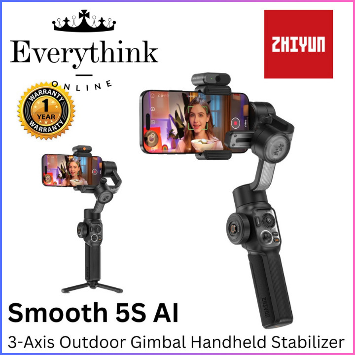 ZHIYUN SMOOTH 5S AI 3-AXIS HANDHELD GIMBAL STABILIZER WITH AI TRACKER ...