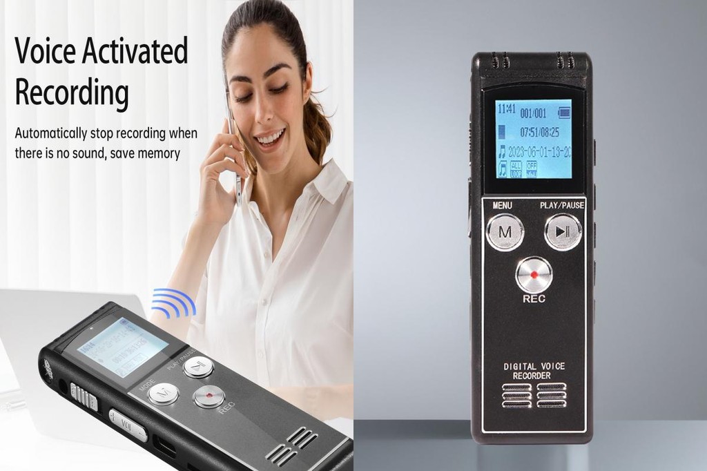 Noise Reduction Digital Voice Recorder Led Screen Dictaphone High ...