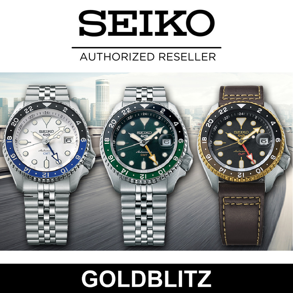 SEIKO 5 Sports GMT SSK033K1 SSK035K1 SSK036K1 S.Steel Hardlex Automatic ...