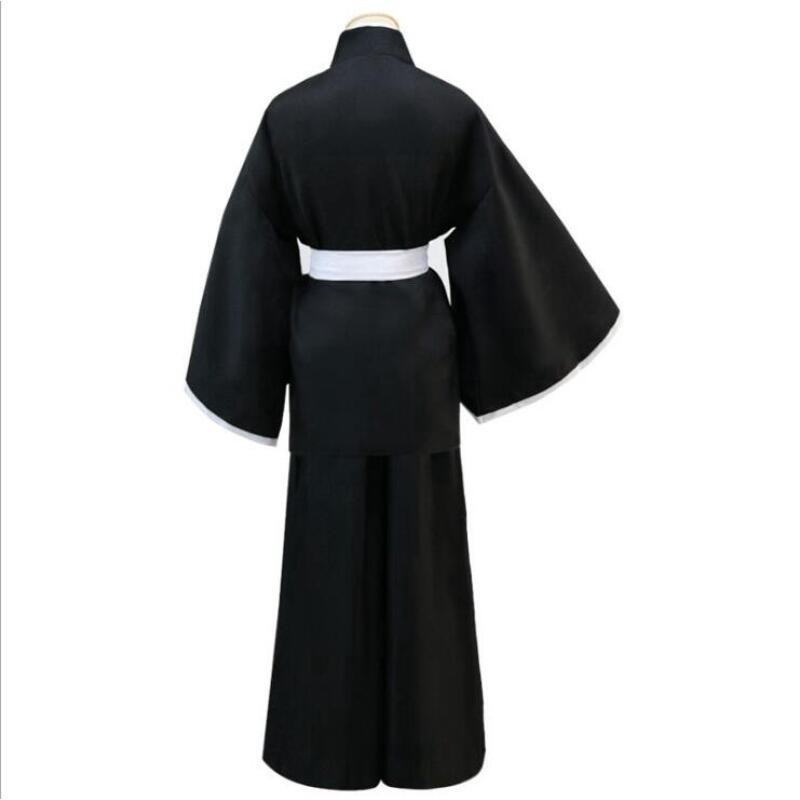 Anime Bleach Kuchiki Rukia Kurosaki Ichigo Cosplay Costume Black Haori ...