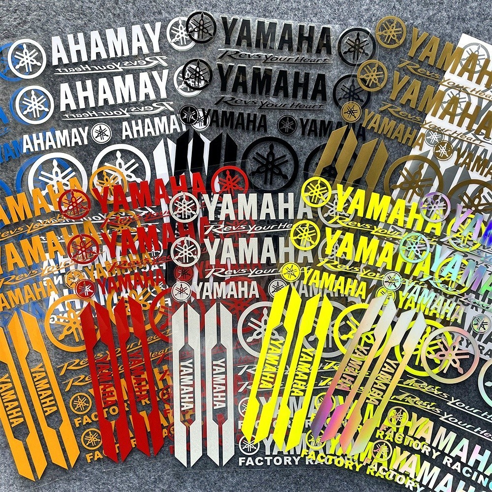 Yamaha Logo Emblem Motorcycle Helmet Reflective Cahaya Cutting Stickers ...
