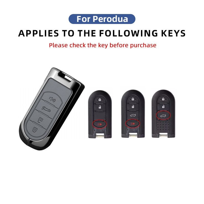 Zinc Alloy Car Key Cover for Perodua Axia 2023 2024 Ativa Alza Myvi ...