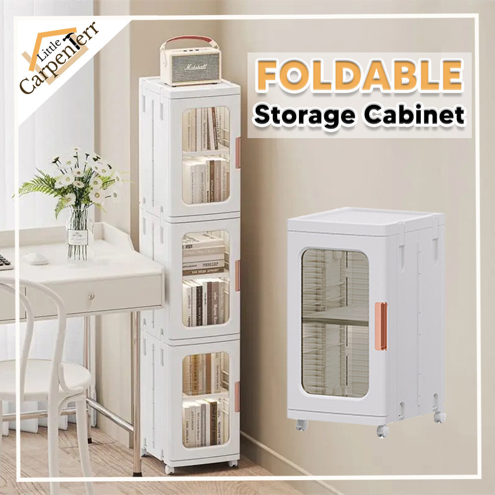 Little Carpenterr Stackable Storage Cabinet Foldable Narrow Storage Box ...