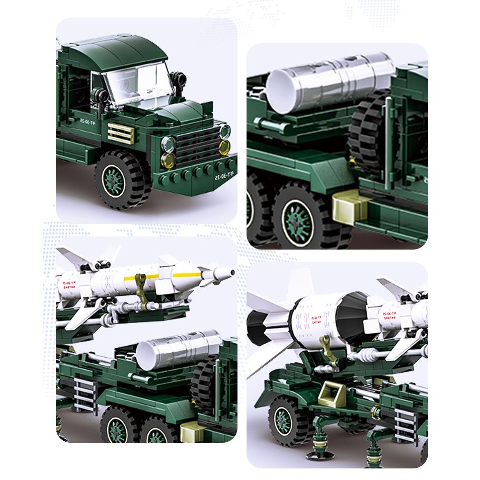 M35A2 Truck and M198 Howitzer Building Blocks 485 Pcs WANGE Tank Bricks ...