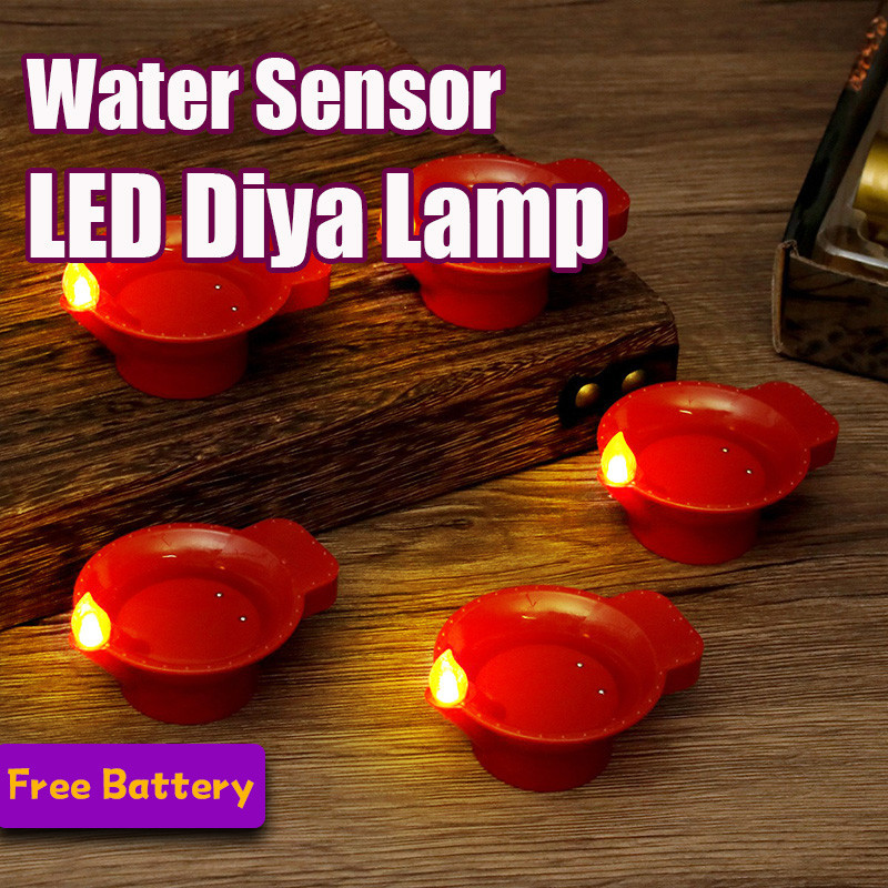 Water Sensor Deepavali LED Oil Lamp Diwali Diya Lamp Decorative Candle ...