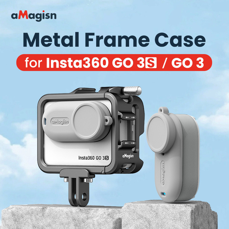 AMAGISN Aluminium Protective Frame / Metal Cage for Insta360 GO 3/GO 3S ...