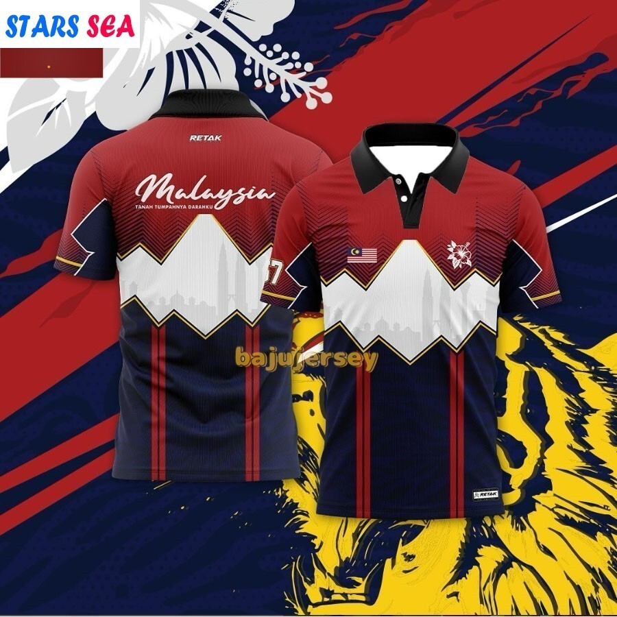 2024 New Summer Malaysia Merdeka 67 Baju Jersey Muslim Family Suit Full ...