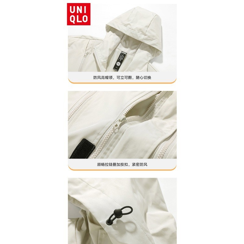 Uniqlo Autumn windproof and waterproof jacket with multi-zip design ...