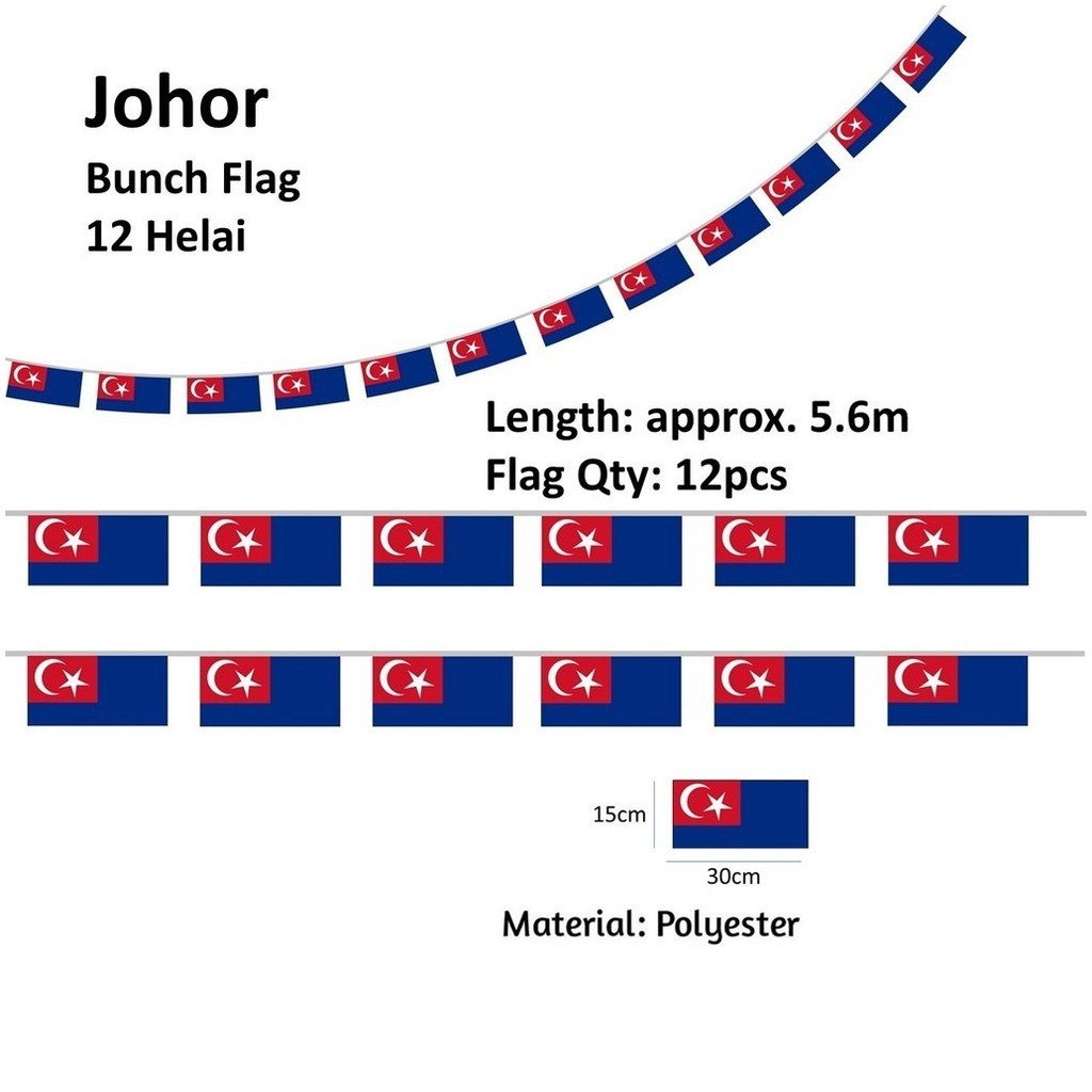 Malaysia Bunch Flag All States Bunch Flag Bendera Kecil Malaysia ...