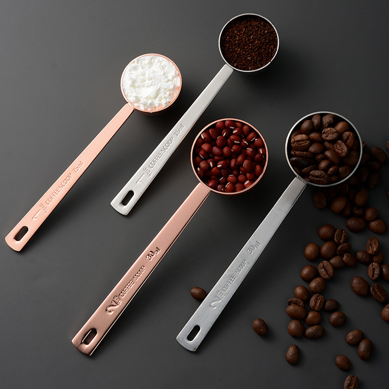 15ml 30ml Coffee Spoon Stainless Steel Coffee Measuring Scoop 1 Tbsp 2 ...