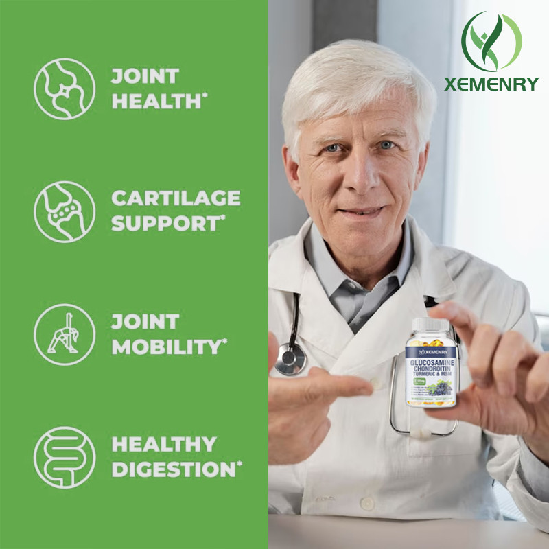 XEMENRY Glucosamine Chondroitin Turmeric & MSM, 2100 mg High Potency Supplement to Promote Joint ...