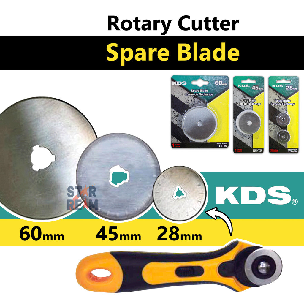 KDS Rotary Cutter Spare Blade (28mm 45mm 60mm)| Replacement Blade ...