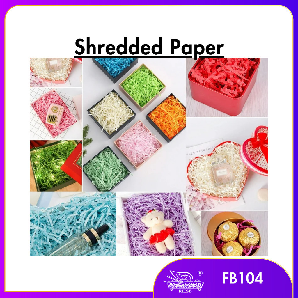 100gm CEBISAN KERTAS HIASAN/ COLORFUL SHREDDED PAPER/ HAMPER GIFT BOX ...
