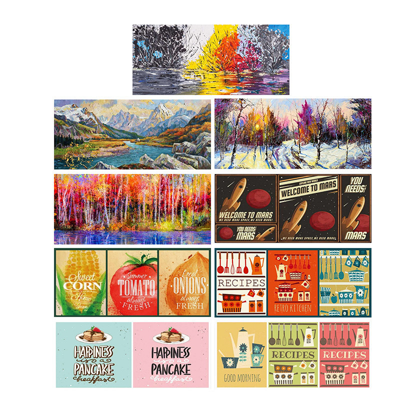 Romantika Canvas Print with frame 40x90CM Botanical Canvas Painting ...