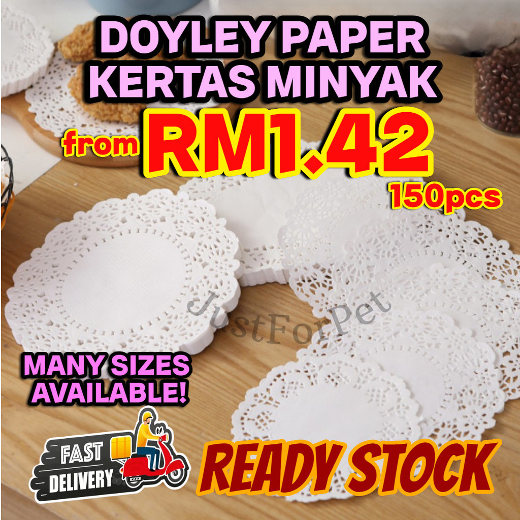 𝐁𝐄𝐒𝐓 𝐃𝐄𝐀𝐋 Doyleys Paper [ 150pcs ±±] Doyley Dolly Doily Paper - Kertas ...