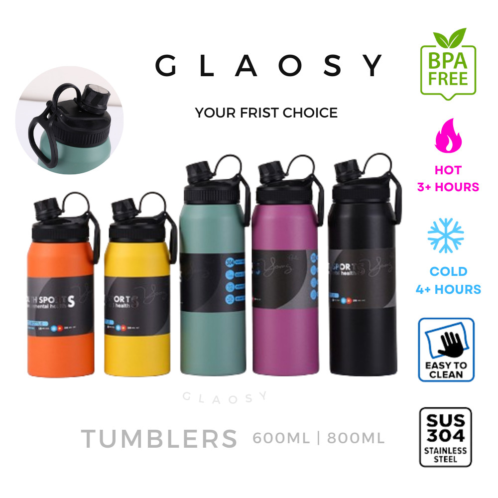 YOUTH SPORT Tumbler 304 Stainless Steel Thermos Cup Mug Bottle Coffee ...