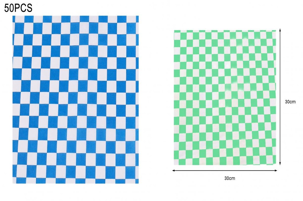 [Ready stock] Buns Wrapping Papers 50pcs Classic Checkered Sandwich ...